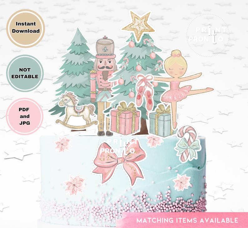 Nutcracker Cake Topper Nutcracker Birthday Land of Sweets Birthday Nutcracker Centerpieces Party ...