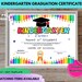 Editable Kindergarten Diploma, Preschool Graduation, Editable School ...