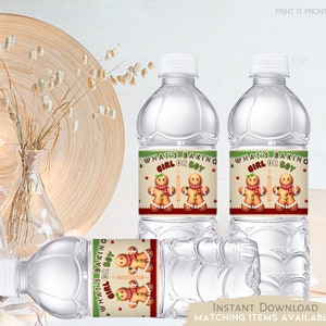 Printable What's Baking Gingerbread Water Bottle Labels - Etsy