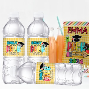 Pre-kindergarten Graduation Water Labels, Graduation Favors ...