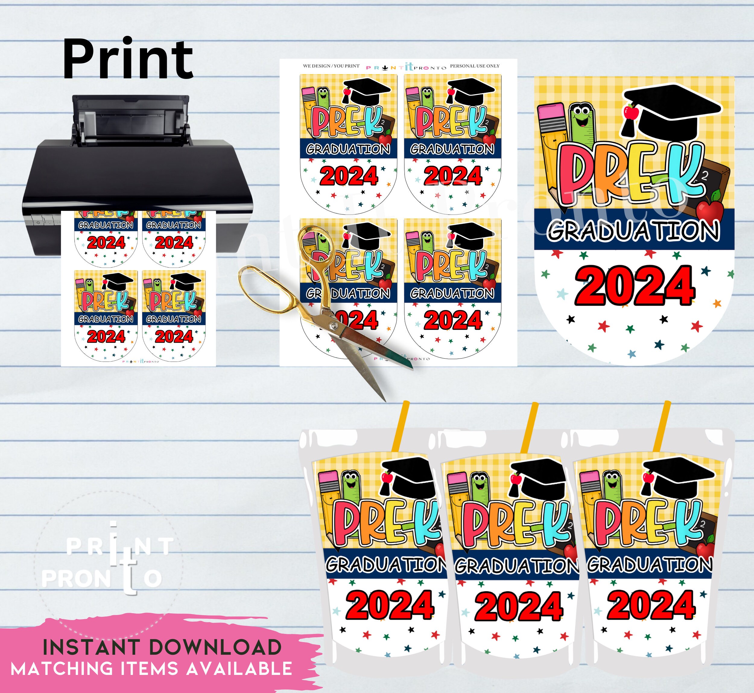 Editable Pre-kindergarten Graduation Capri Sun Labels, Kindergarten ...