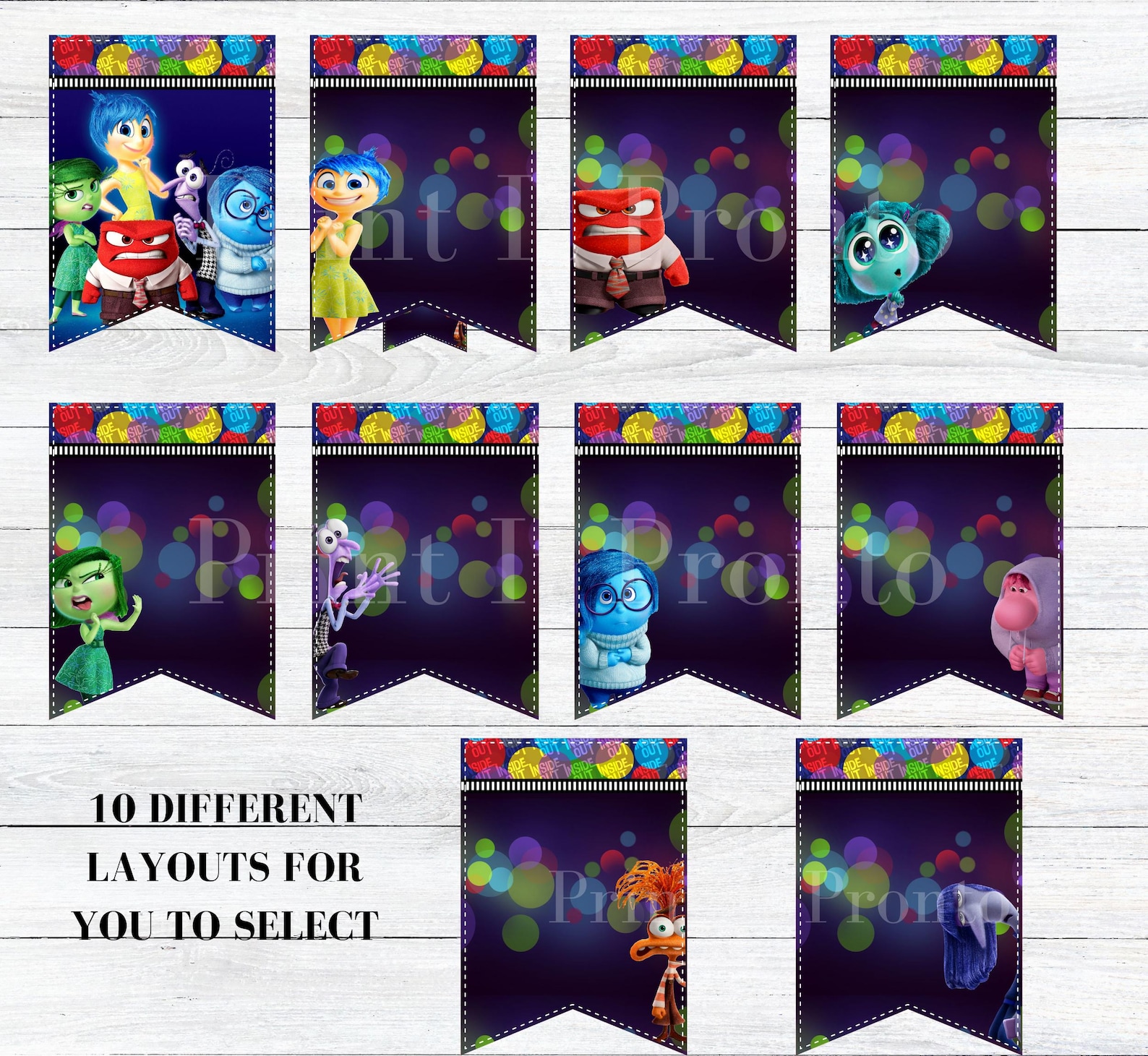 Editable Inside Out Banner, Inside Out Birthday, Inside Out Party ...