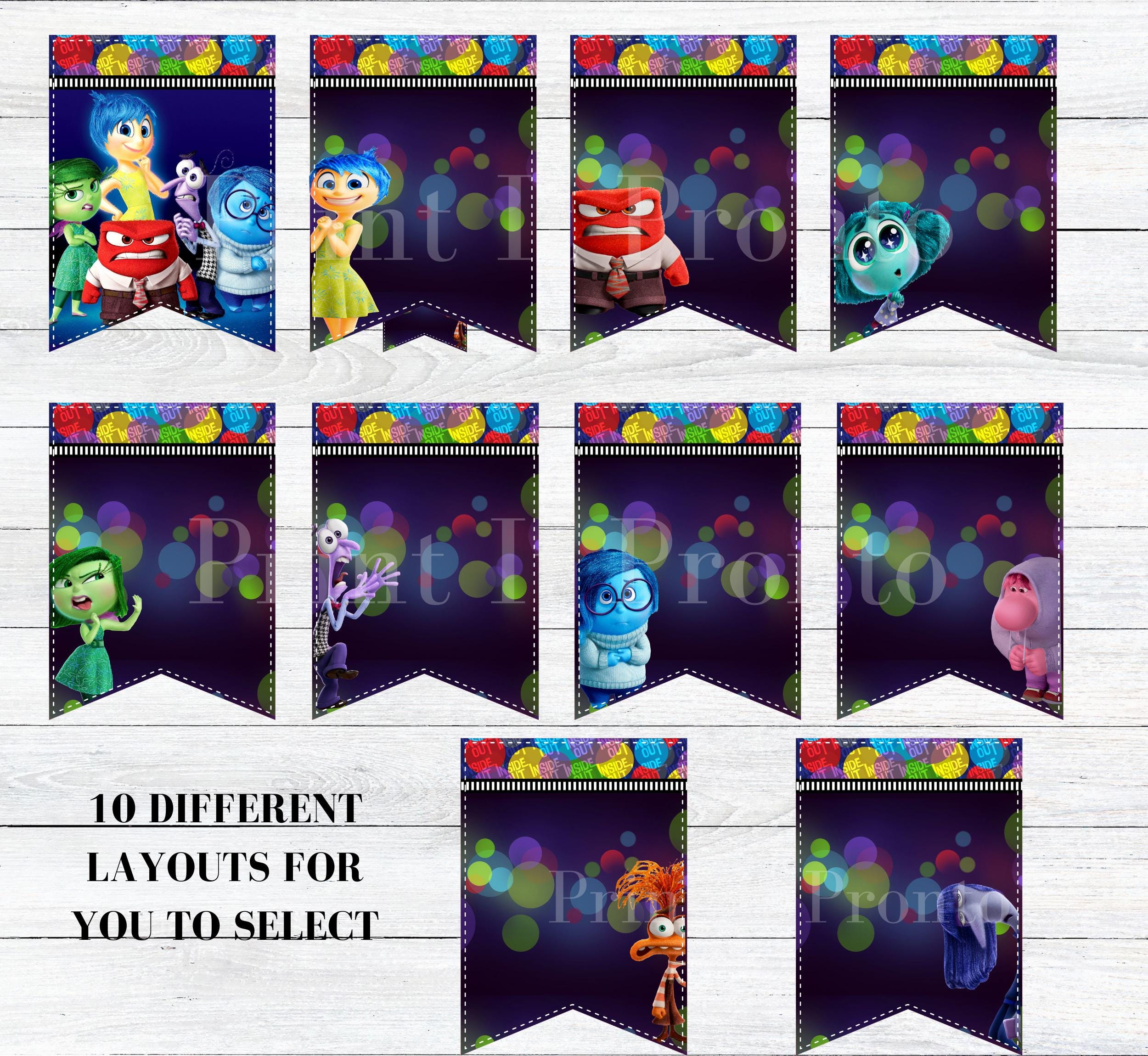 Editable Inside Out Banner, Inside Out Birthday, Inside Out Party ...