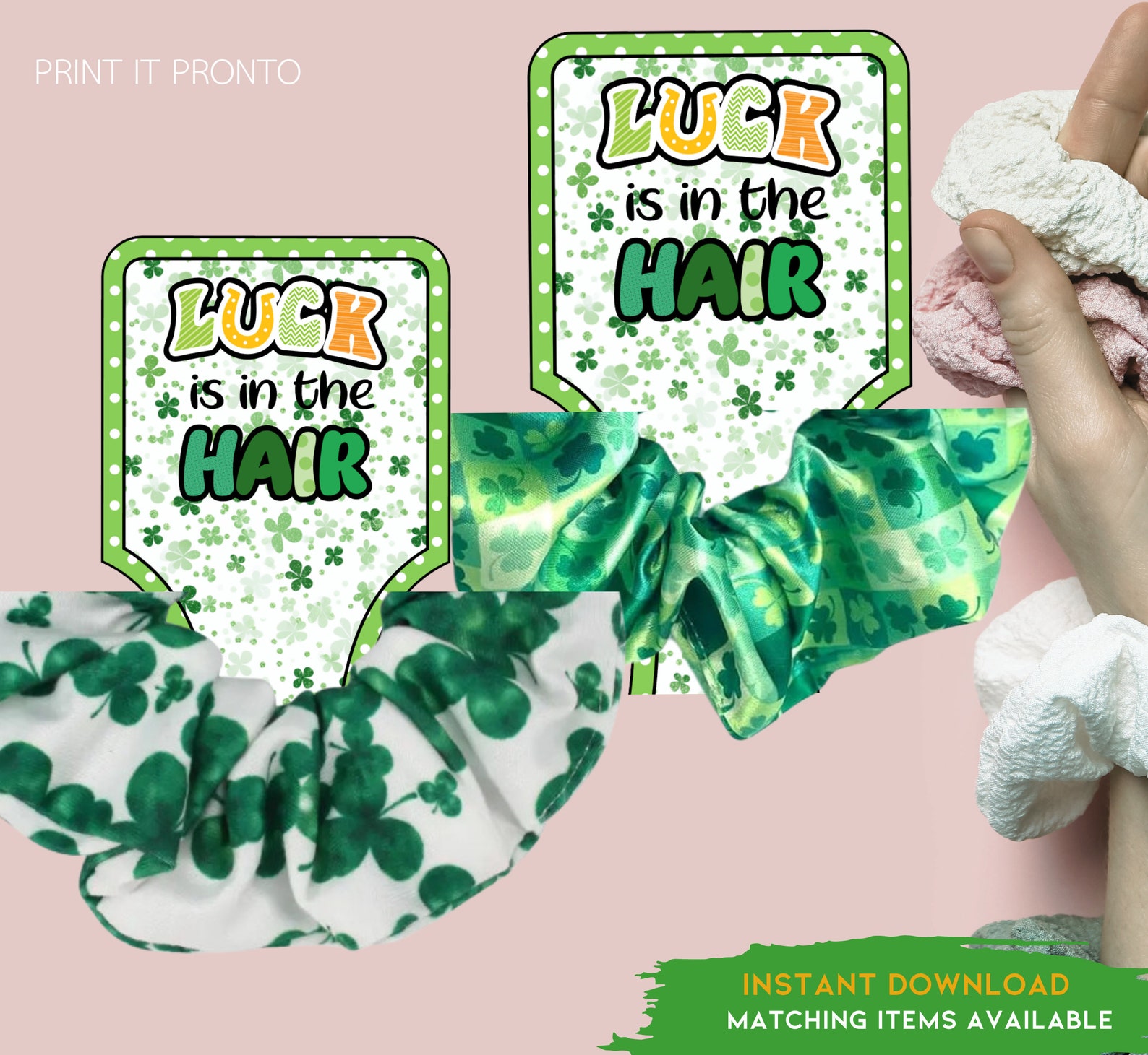 Scrunchie Tags St Patricks Day, St Patricks Day Tag, Class St Patricks ...