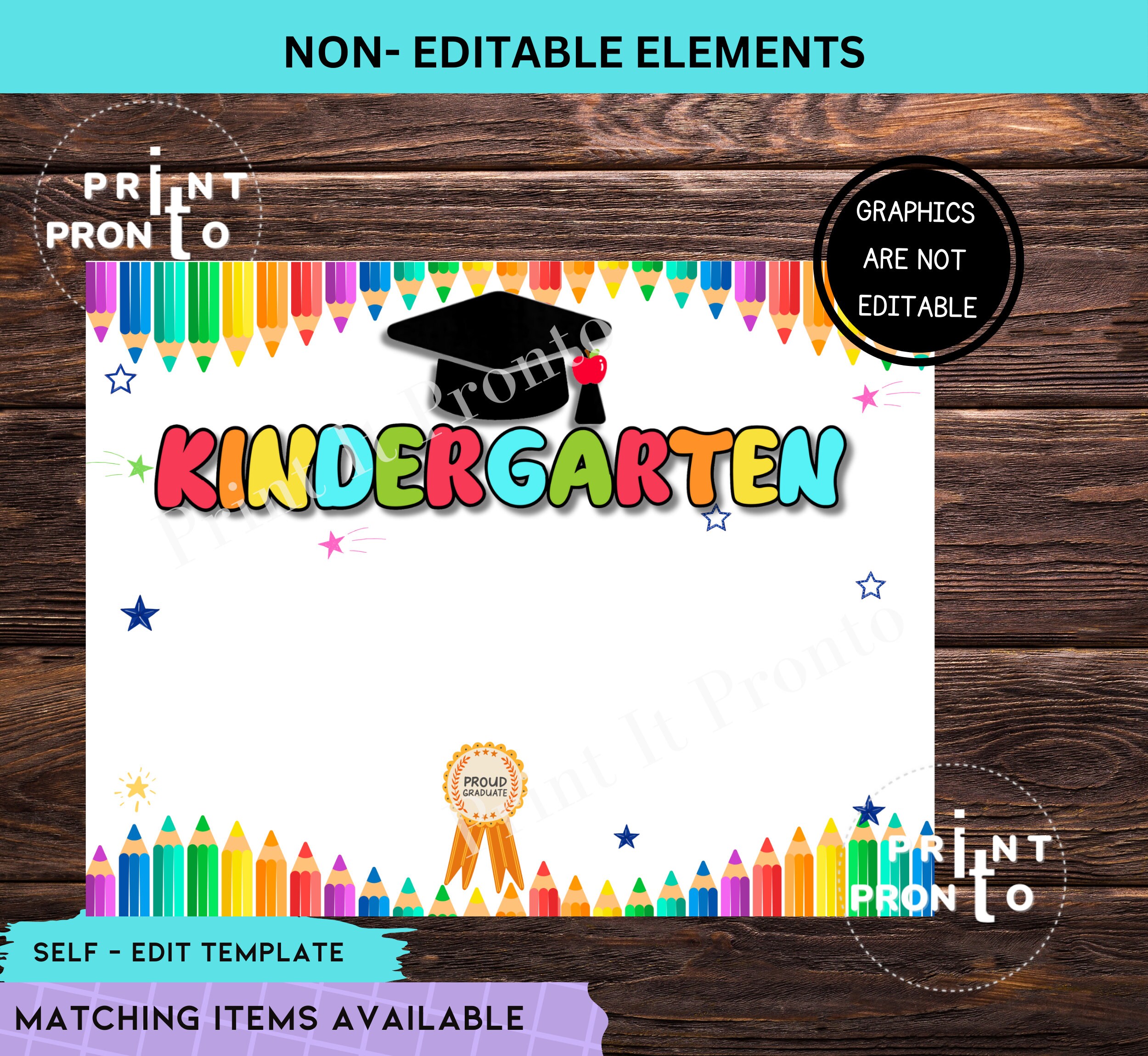 Editable Kindergarten Diploma, Preschool Graduation, Editable School ...