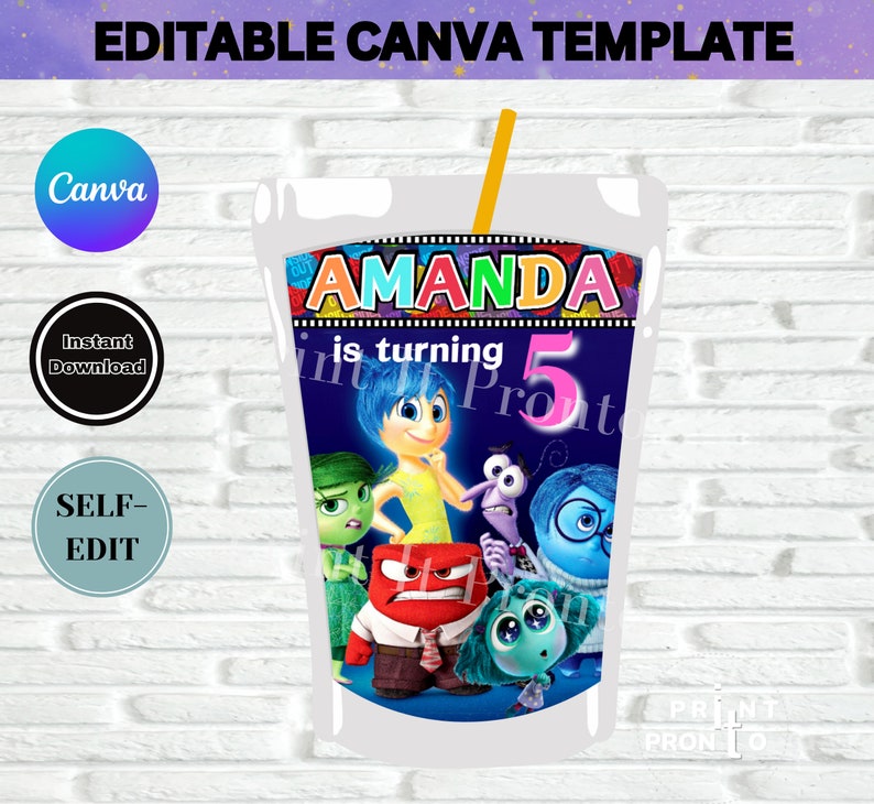 Inside Out Capri Sun Label, Inside Out Birthday, Inside Out Party ...