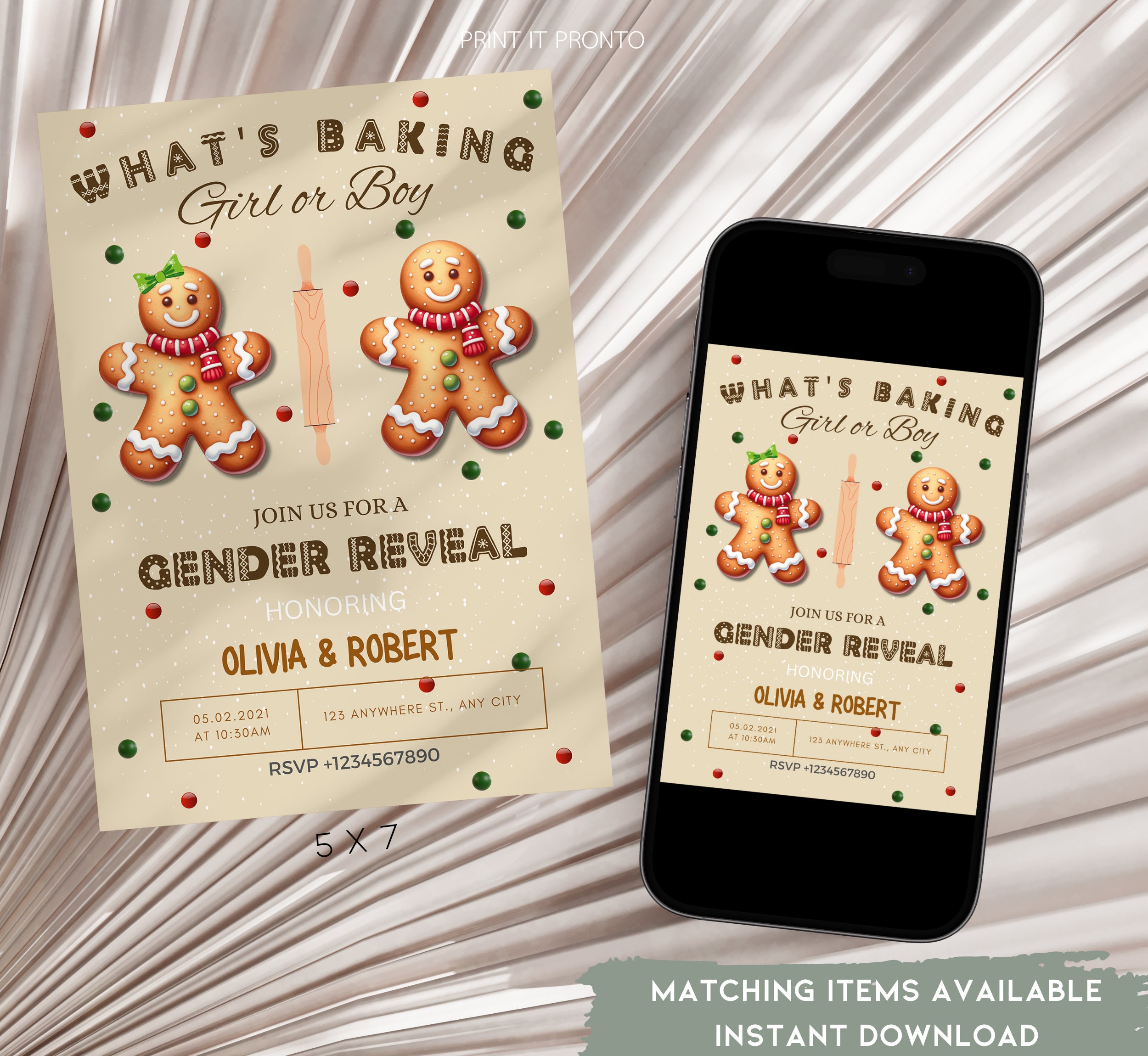 What is Baking Gingerbread Gender Reveal Invitation, Gingerbread Party ...