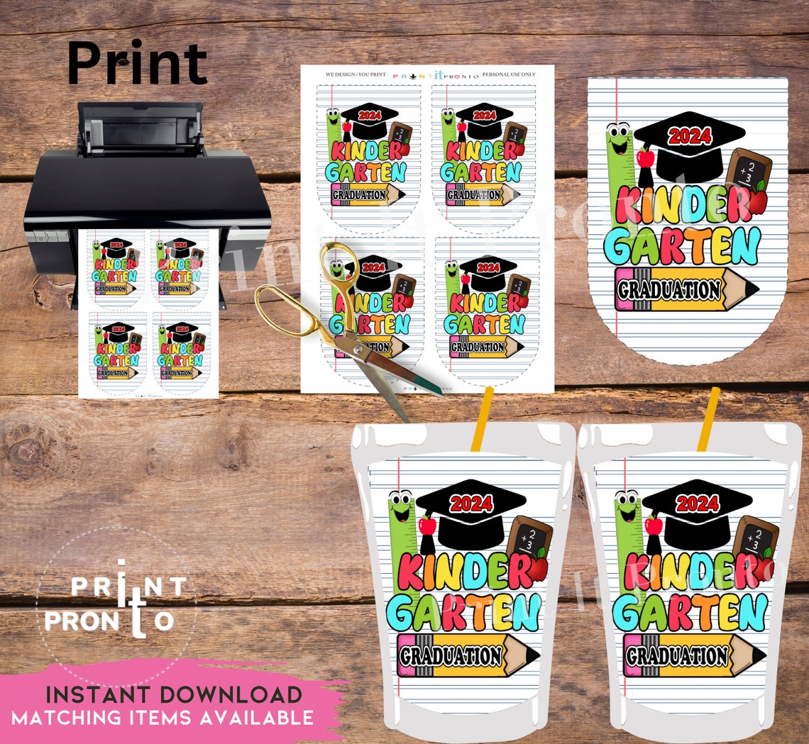 Kindergarten Graduation Capri Sun Labels, Kindergarten Graduation Party ...