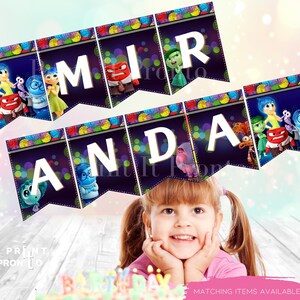 Editable Inside Out Banner, Inside Out Birthday, Inside Out Party ...