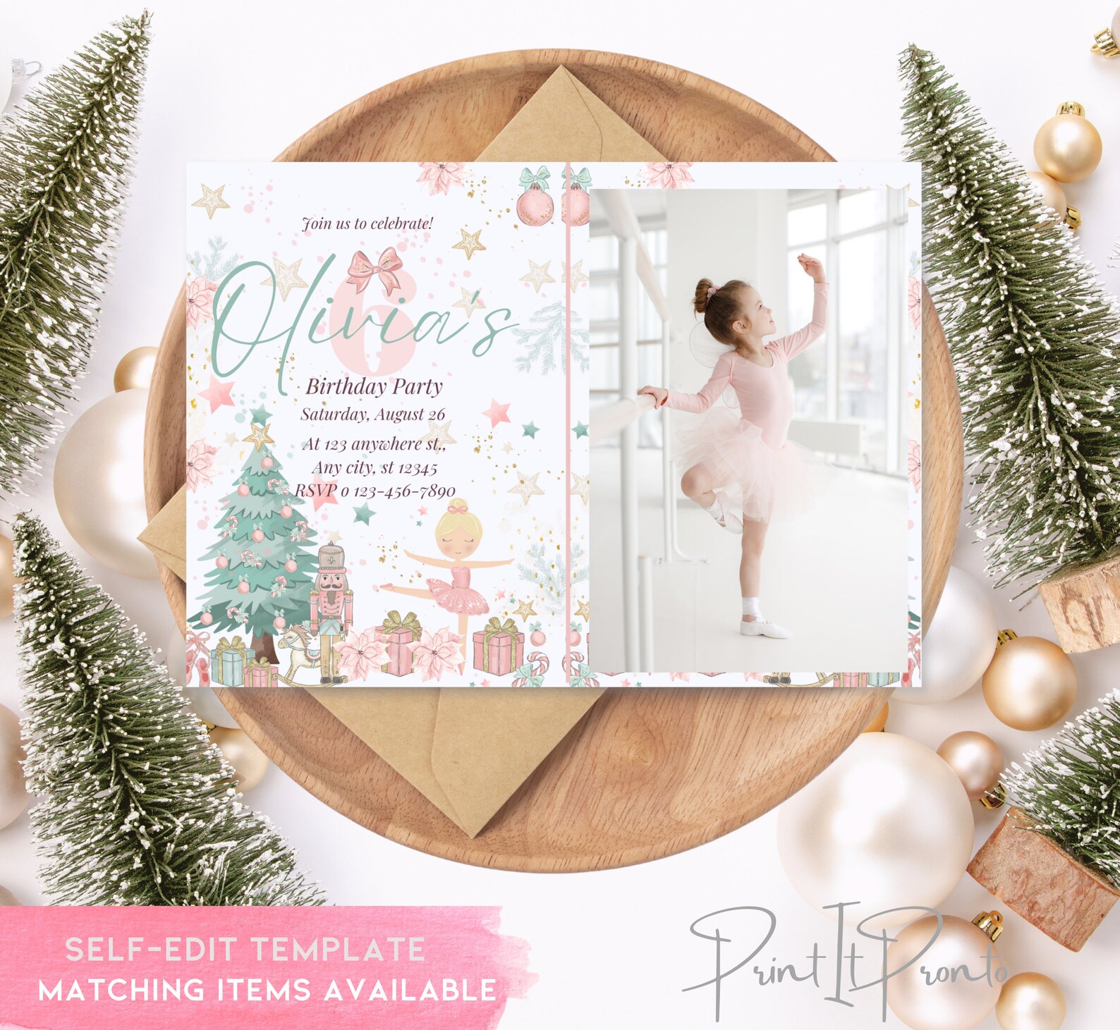 EDITABLE Nutcracker Invitation Birthday Party Decorations, Nutcracker ...