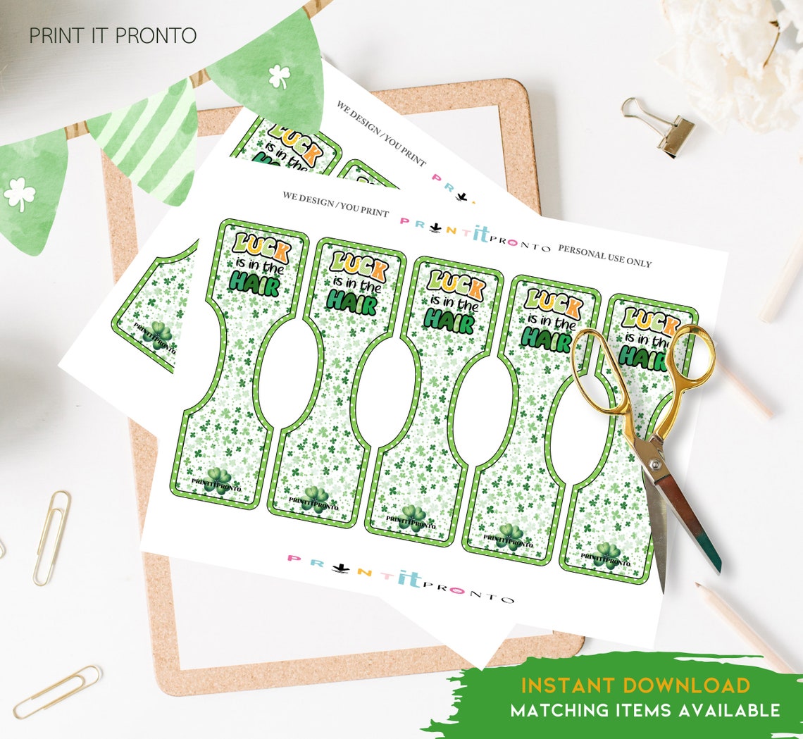 Scrunchie Tags St Patricks Day, St Patricks Day Tag, Class St Patricks ...