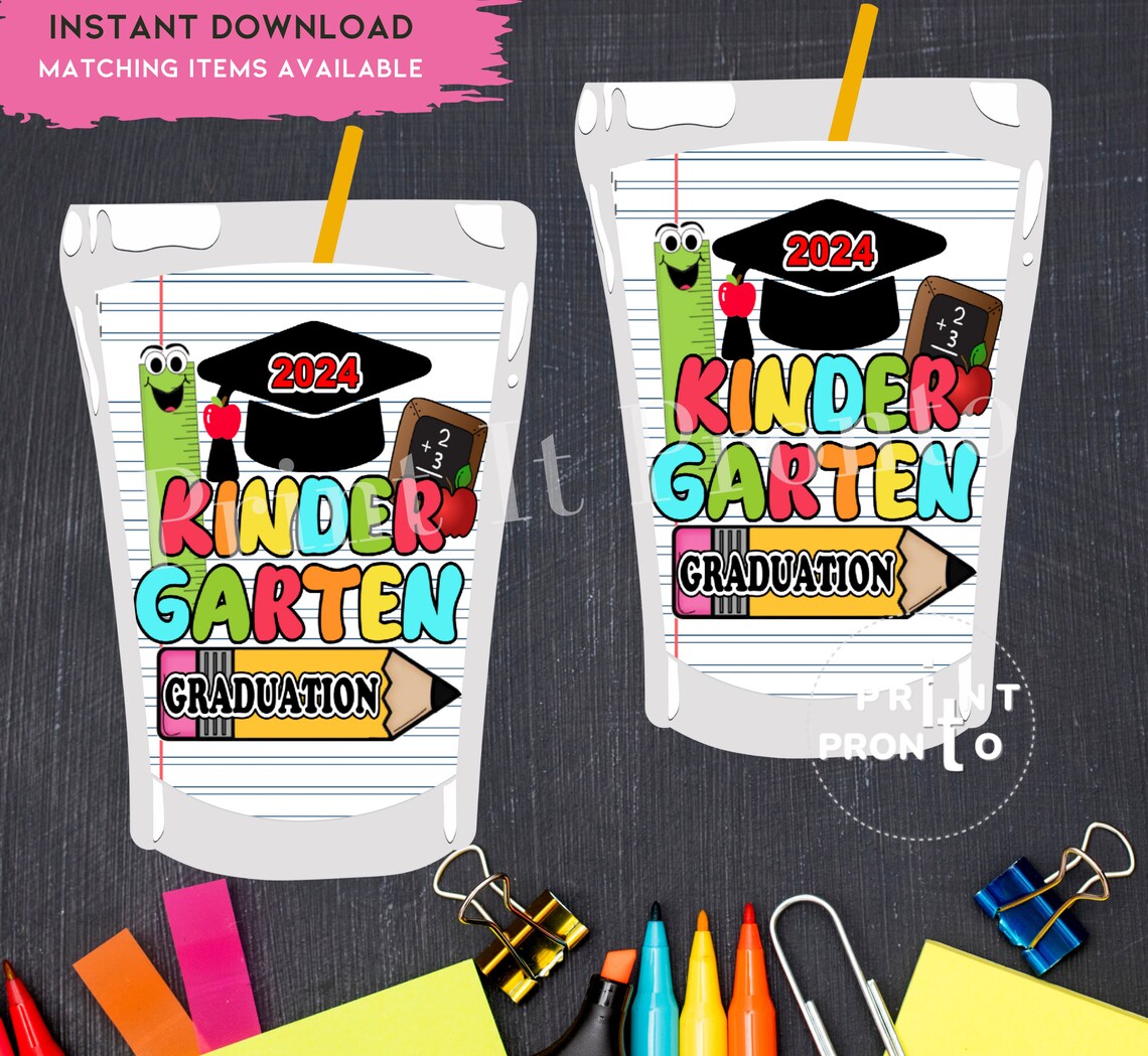 Kindergarten Graduation Capri Sun Labels, Kindergarten Graduation Party ...