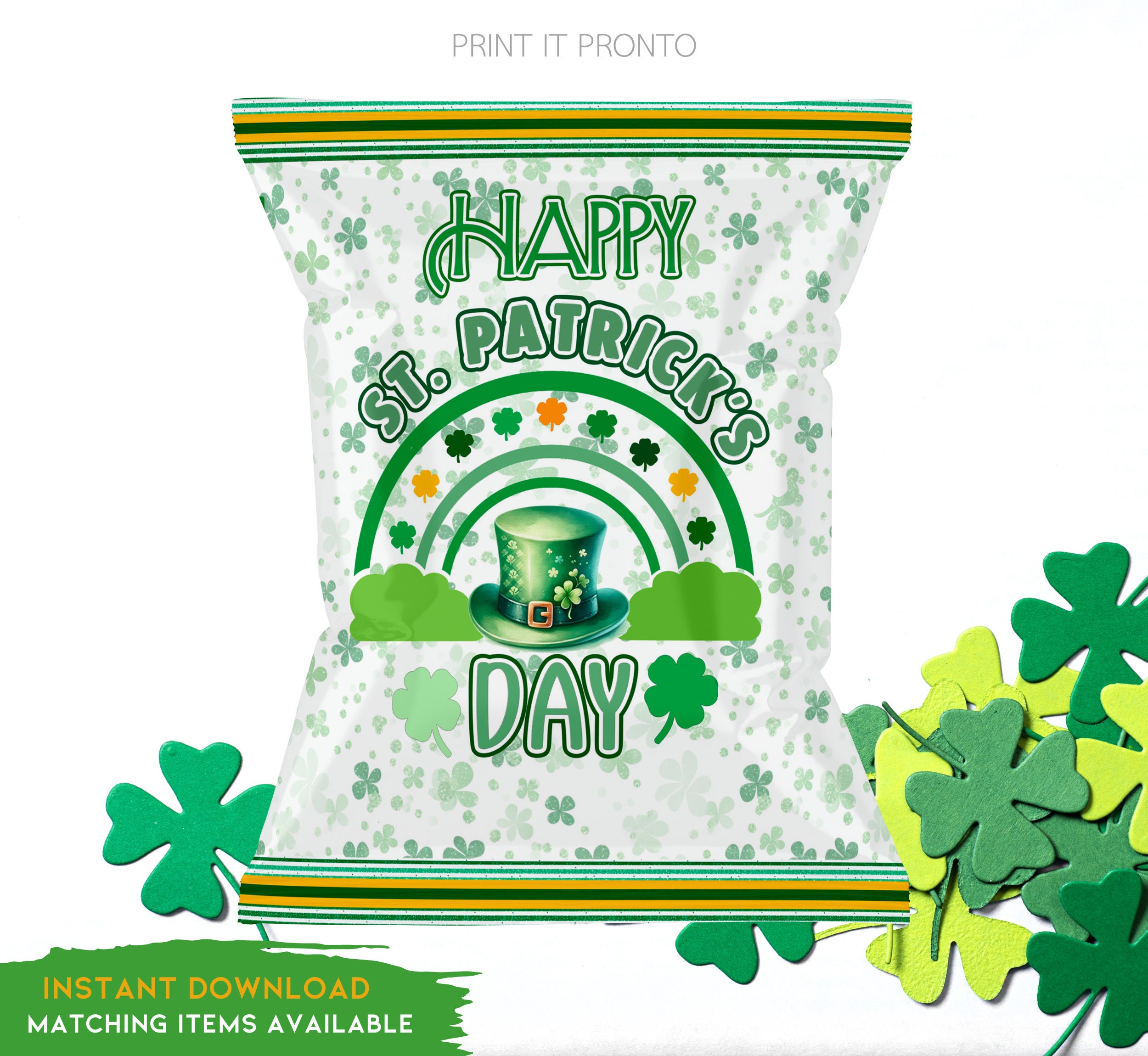 St Patricks Day Chip Bags, St Patricks Day Class Favors, Patricks Day ...