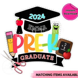 Editable Pre Kindergarten Graduation Cake Topper, Kindergarten ...