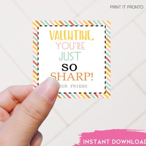 Valentine Pencil Holder Tag, Valentine Pencil Tags, Write Valentines ...