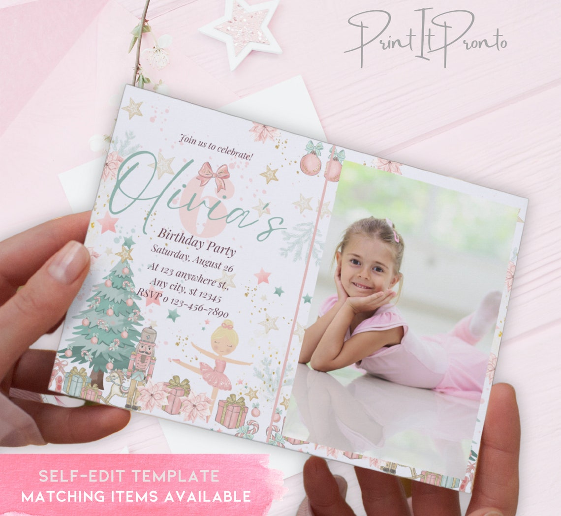 EDITABLE Nutcracker Invitation Birthday Party Decorations, Nutcracker ...