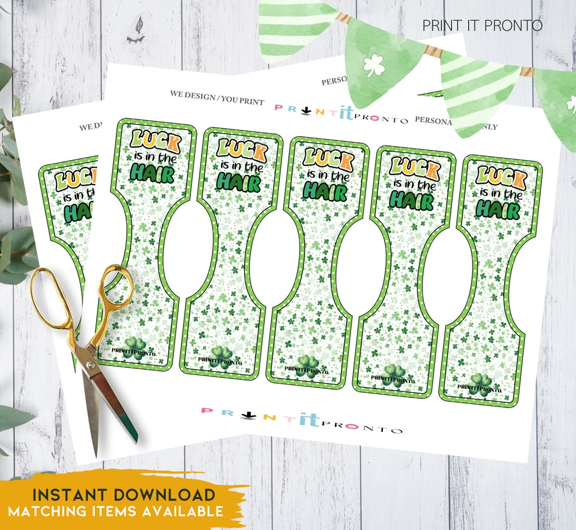 Scrunchie Tags St Patricks Day, St Patricks Day Tag, Class St Patricks ...