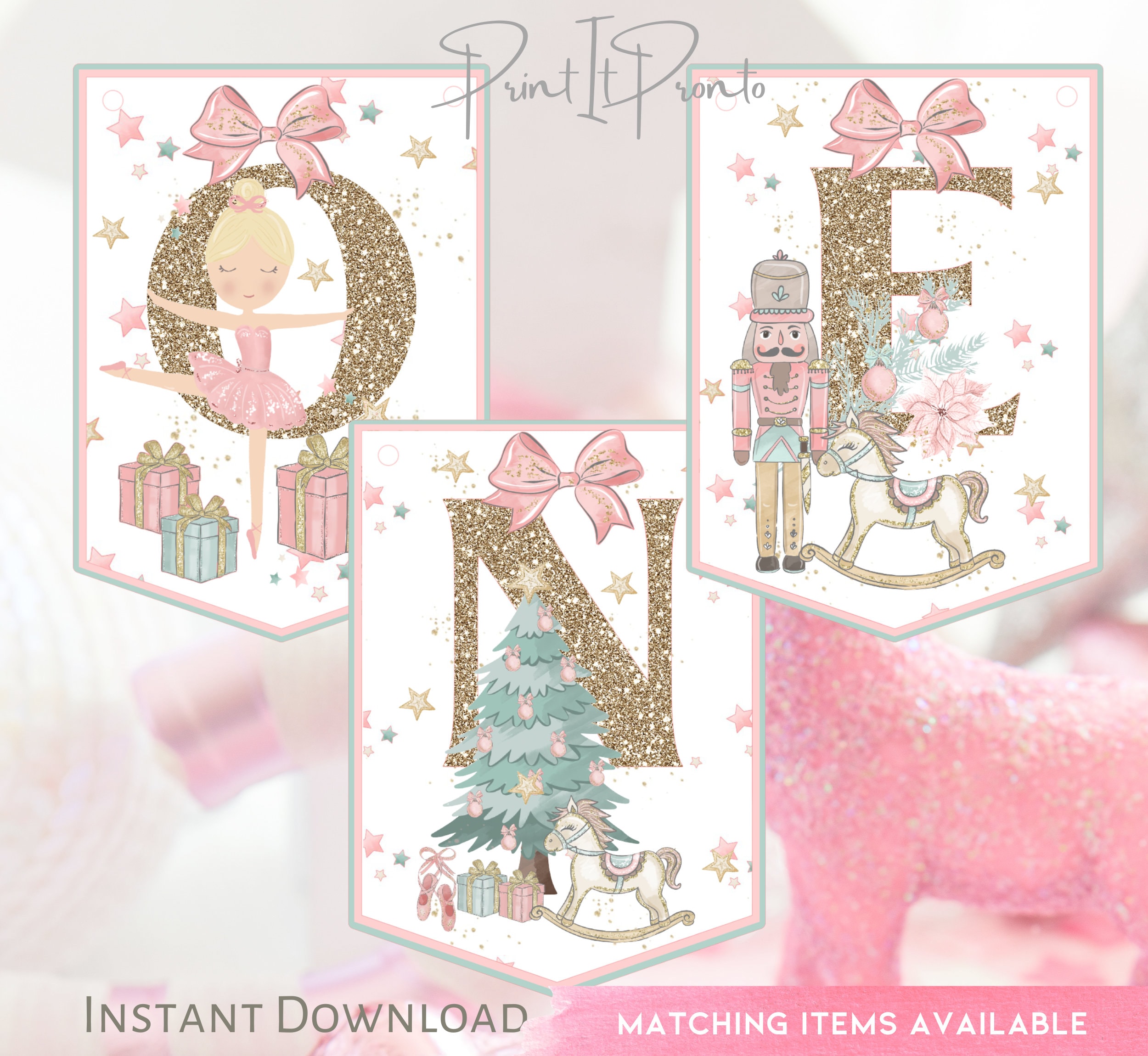 High Chair Banner Nutcracker Birthday Party Decorations, 1st Birthday ...