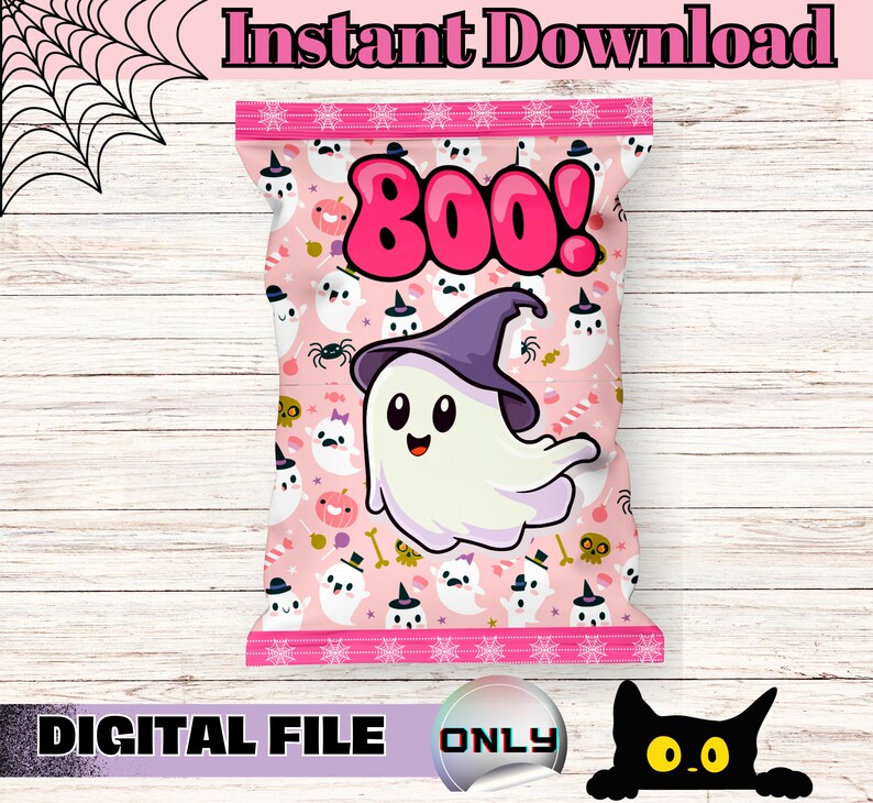 Halloween Chip Bags, Halloween Chip Bag Printable, Halloween Favors ...