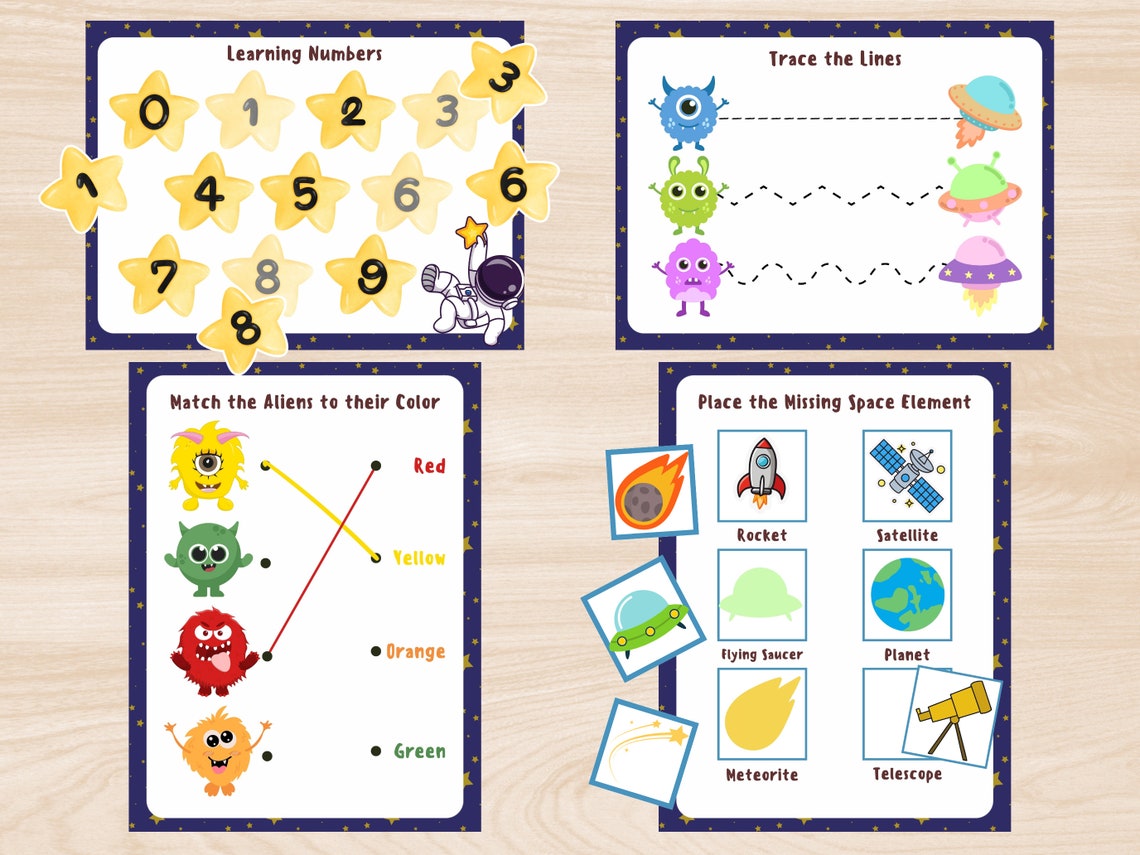 Astro Space Busy Book Printable Solar System Busybook Space Learning ...