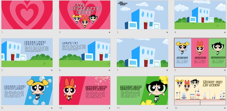 Powerpuff Girls-inspired Slideshow Template Powerpoint Presentation ...