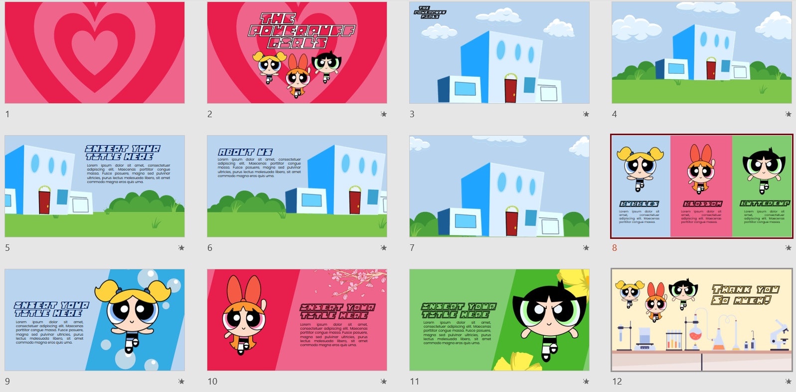 Powerpuff Girls-inspired Slideshow Template Powerpoint Presentation ...