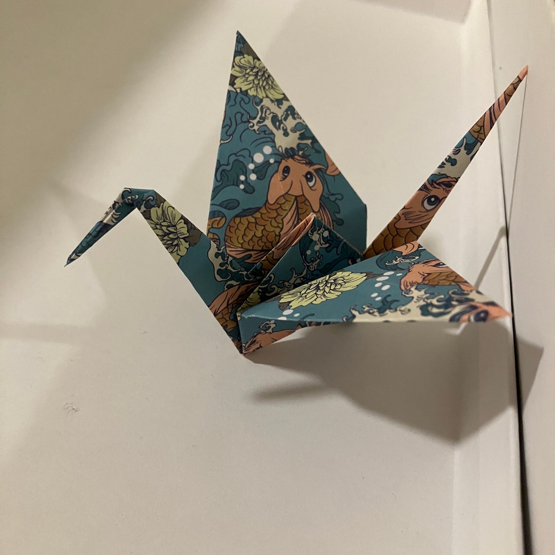 Origami Patten Paper Crane 5 Piece - Etsy