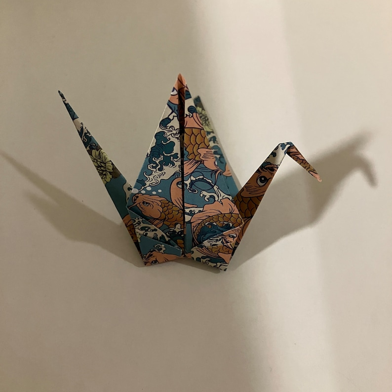 Origami Patten Paper Crane 5 Piece - Etsy