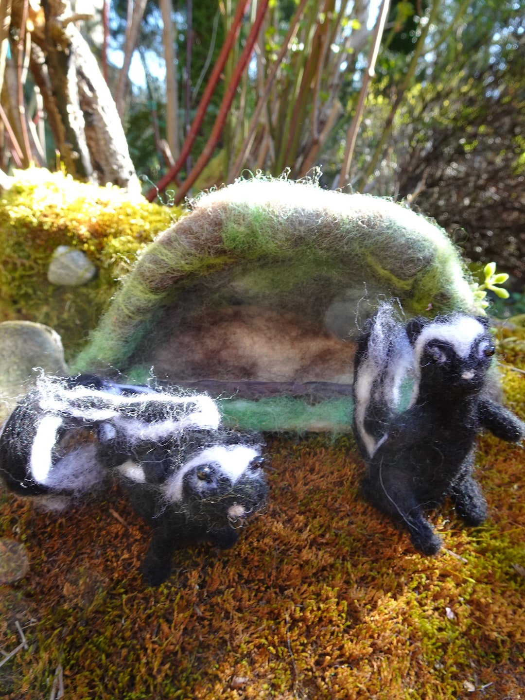 Skunk Family at Home - Etsy