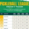 Ultimate Pickleball Tournament Spreadsheet, Player Tournament, 6 to 16 ...