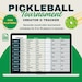 Ultimate Pickleball Tournament Spreadsheet, Player Tournament, 6 to 16 ...