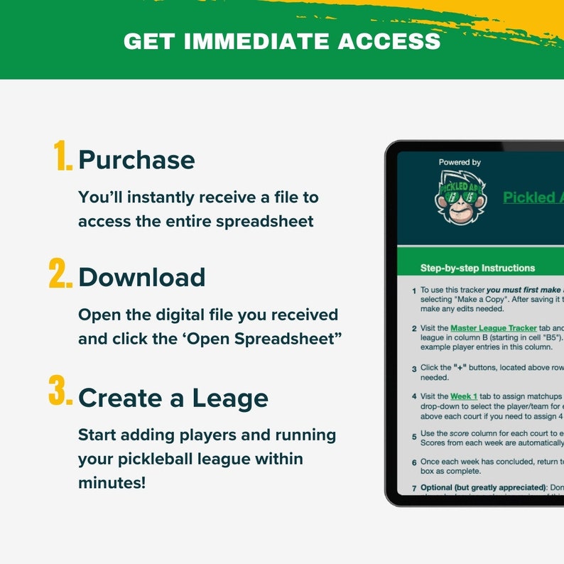 Ultimate Pickleball League Template, Team & Player Ladder Leagues ...