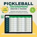 Ultimate Pickleball Tournament Spreadsheet, Team Tournament, 6 to 16 ...