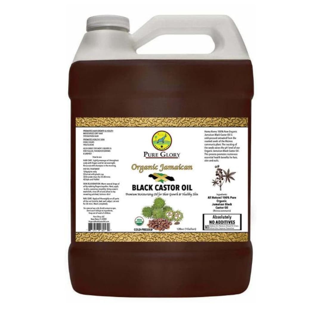 Organic Jamaican Black Castor Oil 100% Pure Cold Pressed Moisturizing ...