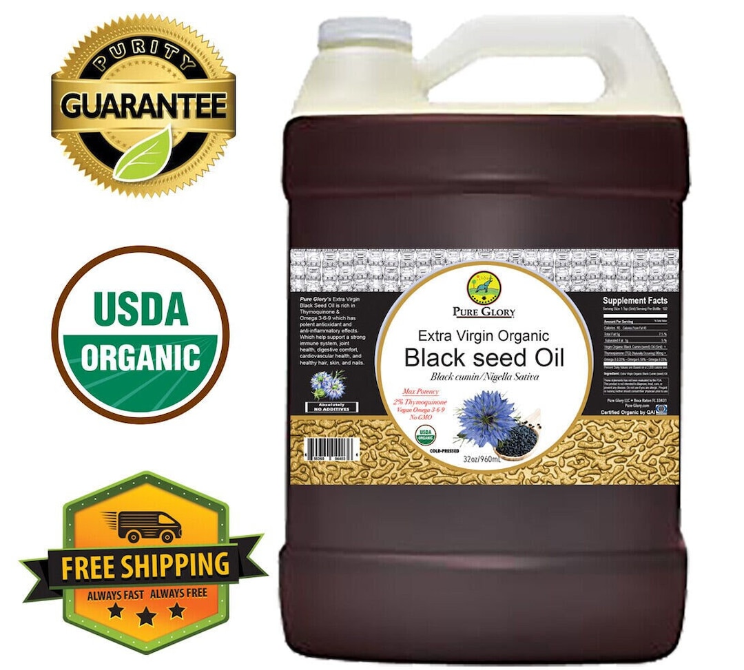 Organic Black Seed Oil Extra Virgin Best High Thymoquinone | Black ...