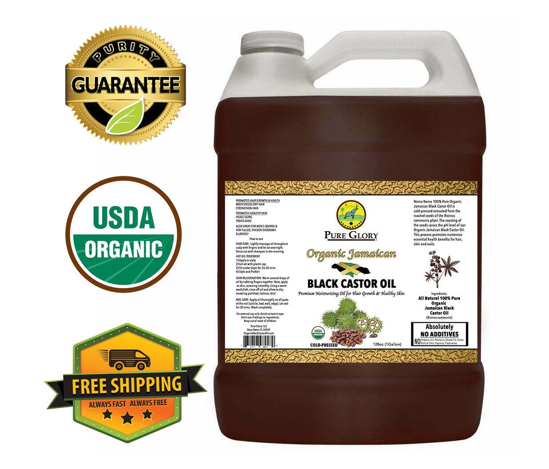 Organic Jamaican Black Castor Oil 100% Pure Cold Pressed Moisturizing ...