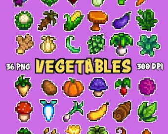 Stardew Valley SDV Barn Animals Clipart, 36 PNG Bundle, Digital ...
