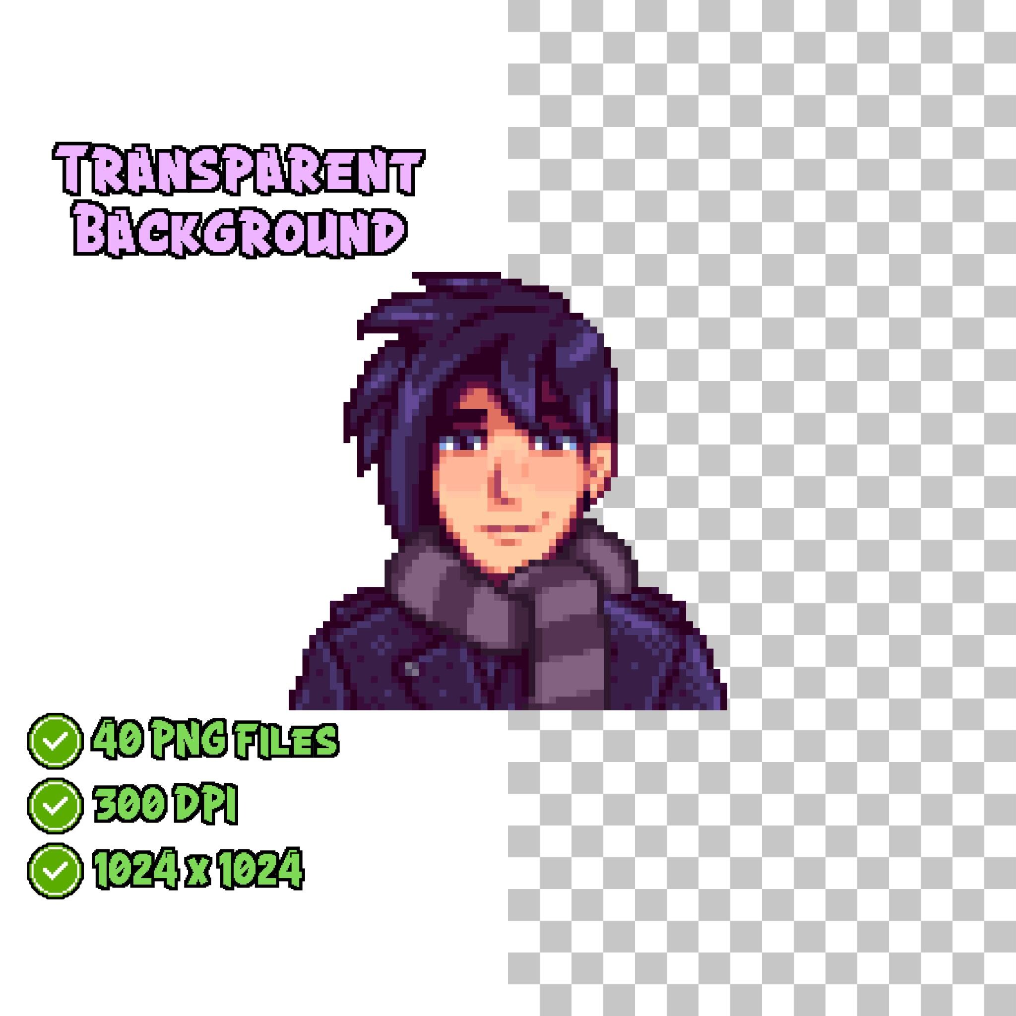 Stardew Valley SDV Sebastian Clipart, 40 PNG Bundle, Printable Images ...