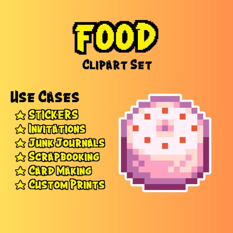 Stardew Valley SDV Food Clipart, 81 PNG Bundle, Digital Stickers ...
