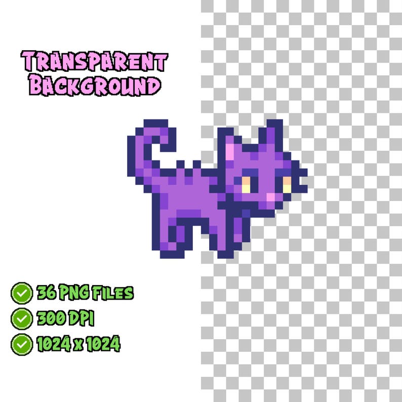 Stardew Valley SDV Cats Clipart, 36 PNG Bundle, Digital Stickers ...
