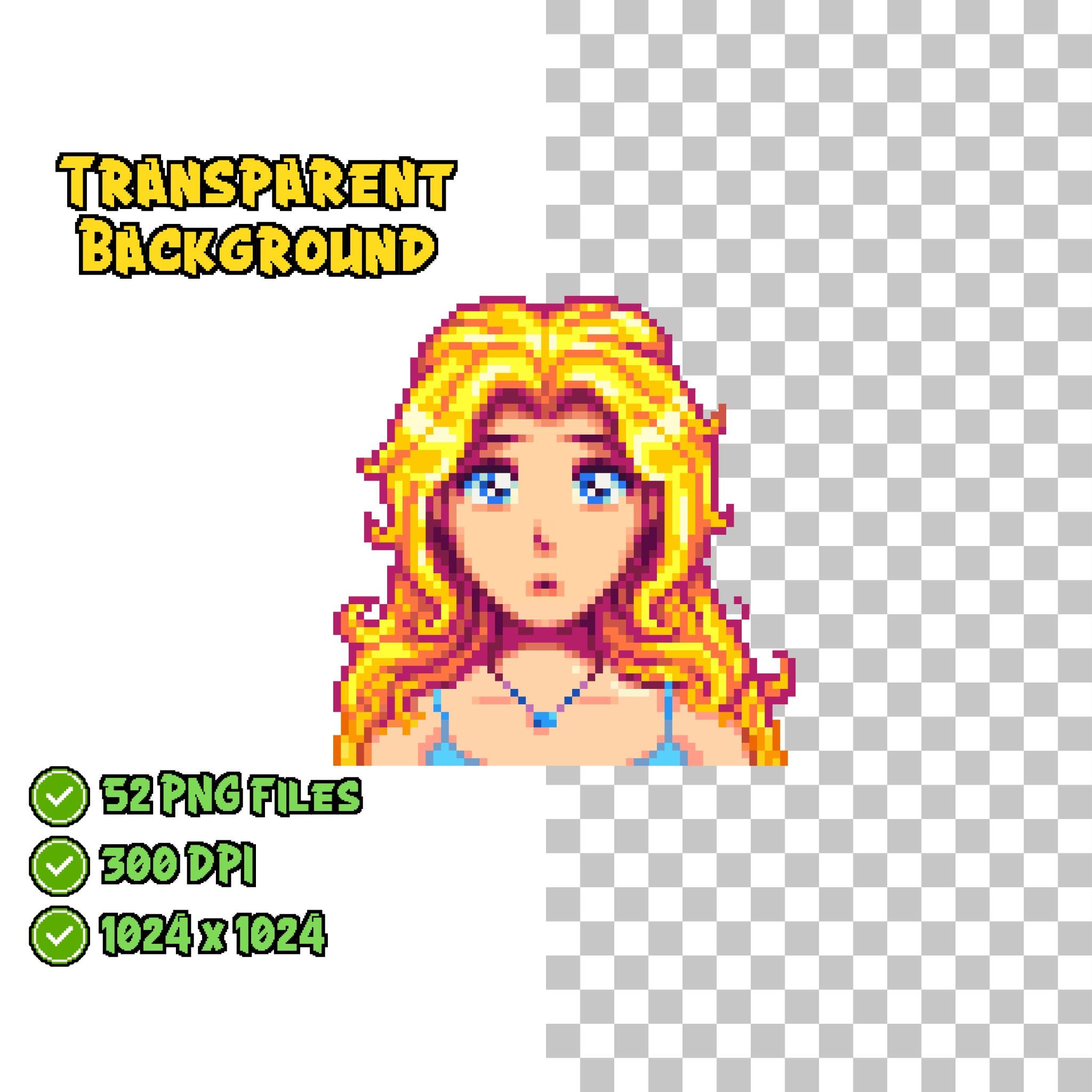 Stardew Valley Haley Clipart, 52 PNG Bundle, Digital Stickers ...