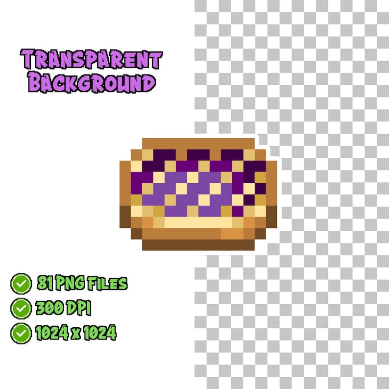 Stardew Valley SDV Food Clipart, 81 PNG Bundle, Digital Stickers ...