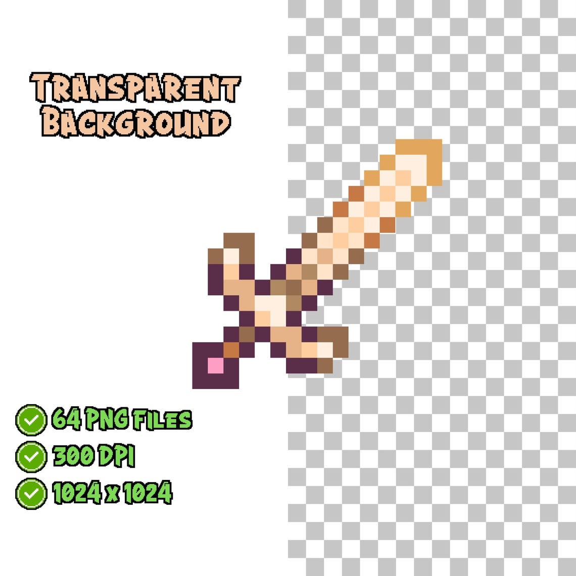 Stardew Valley SDV Weapons Clipart, 64 PNG Bundle, Digital Stickers ...
