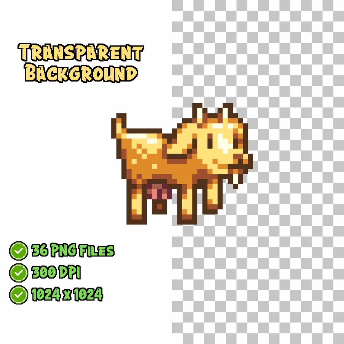 Stardew Valley SDV Barn Animals Clipart, 36 PNG Bundle, Digital ...