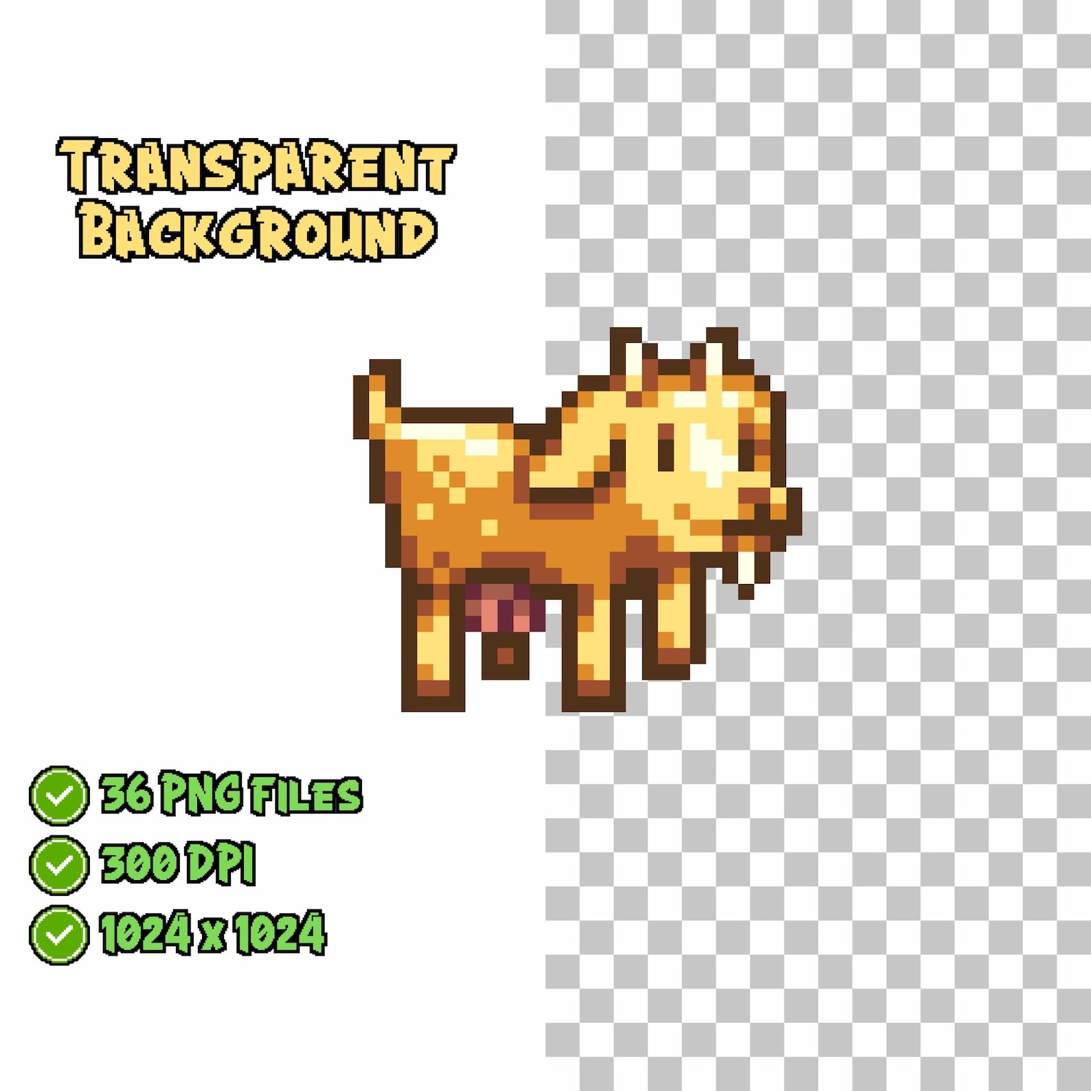 Stardew Valley SDV Barn Animals Clipart, 36 PNG Bundle, Digital ...