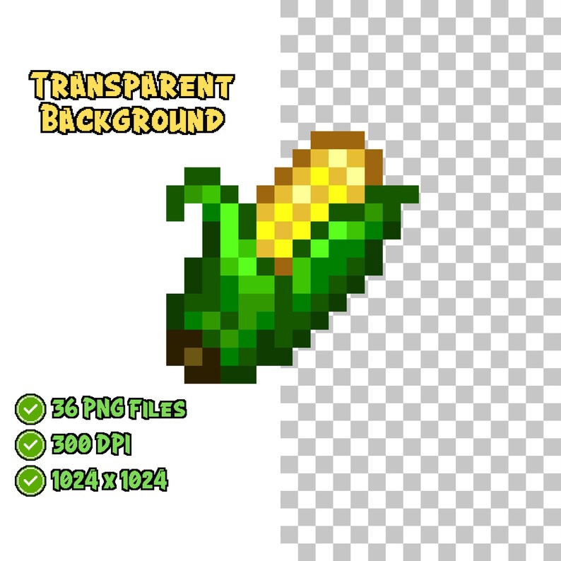 Stardew Valley SDV Vegetable Clipart, 36 PNG Bundle, Digital Stickers ...