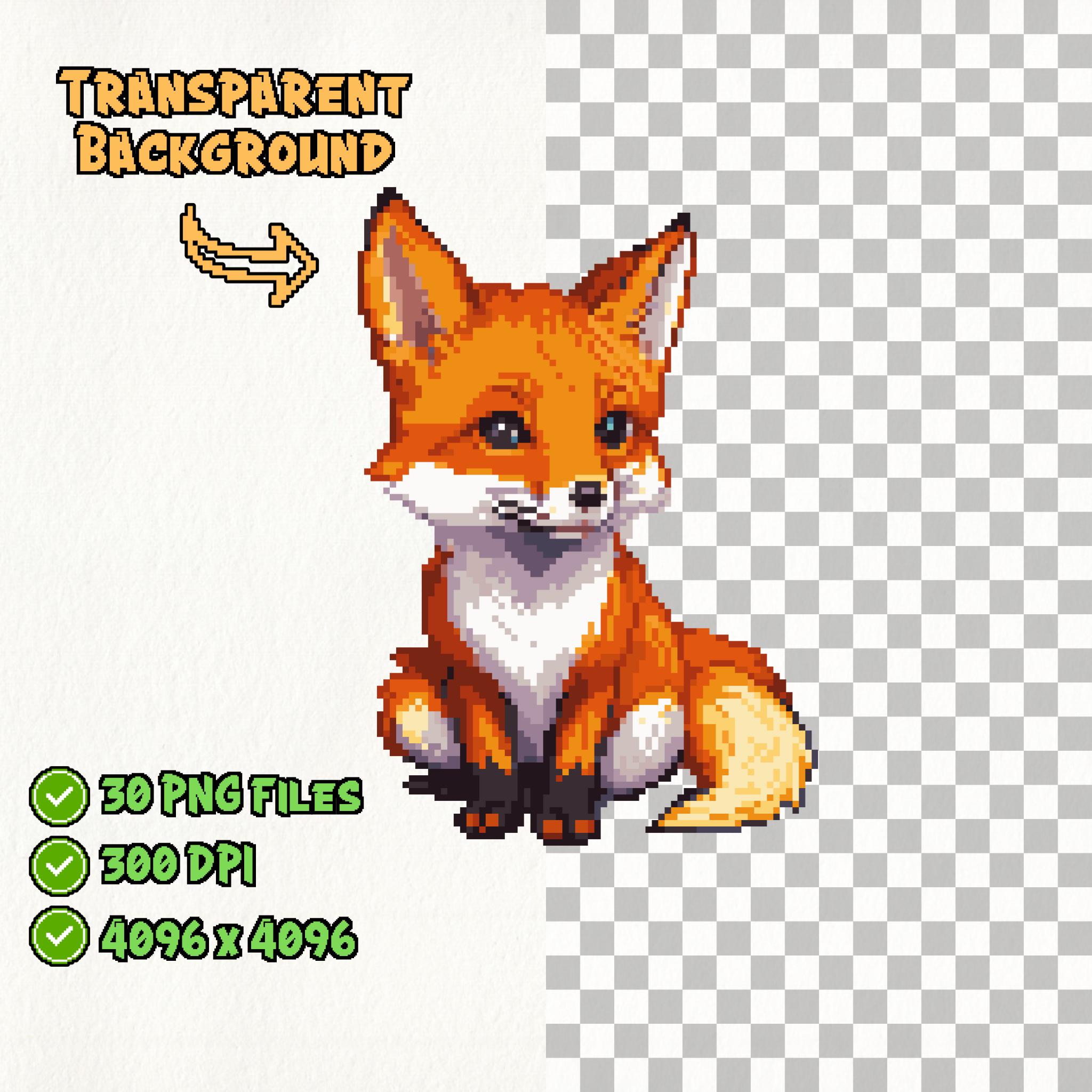 Pixel Cute Animals Clipart, 30 Cute Animal PNG, Pixel Animals, Cute ...