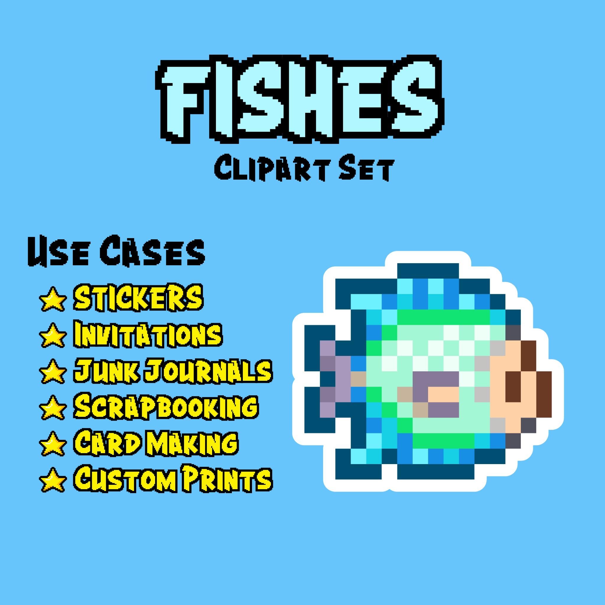 Stardew Valley SDV Fishes Clipart, 48 PNG Bundle, Digital Stickers ...