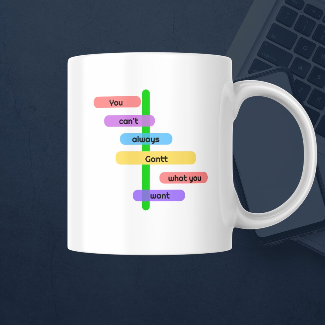 Project Manager Gantt Chart Mug for Coffee Lovers PM Mug Gift Funny Mugs for Work Project ...