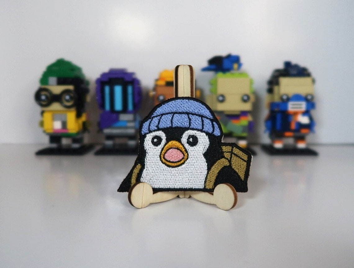 Surprised Penguin Spray Valorant Iron on Patch, Embroidery Patch, Sew ...